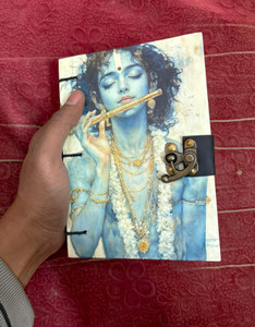 Nishtha Shree Krishna Print special binding A5 Diary with lock Un-Ruled ...