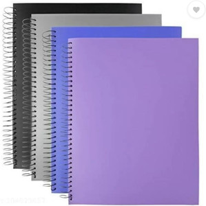 Anand Textile Spiral A4 Notebook Unrulled 200 Pages Price in India ...