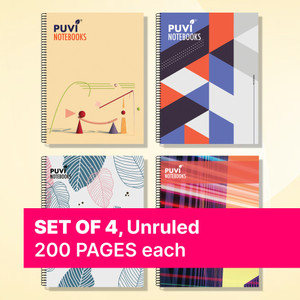 Puvi notebook A4 Notebook Spiral 200 Pages Price in India - Buy Puvi ...