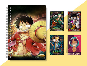 craft maniacs ANIME DIARY & 4 MAGNETIC BOOKMARKS A5 Diary RULED 160 ...