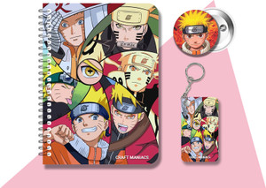 craft maniacs NARUTO DIARY & 2 FREEBIE A5 Diary RULED 120 Pages Price ...