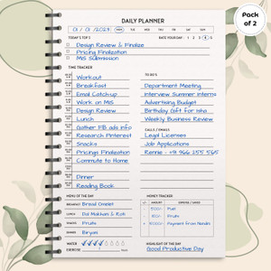 The Papier Ocean Undated Daily Productivity Tracker and Task Organizer ...