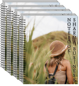 KRASHTIC Big A4 Spiral Unruled Notebook, 75 GSM Paper, Set of 4 (Cap ...