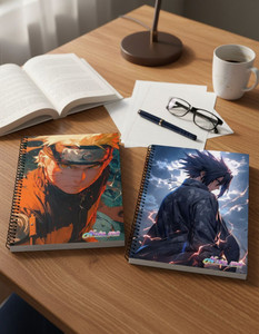 NOTEme Naruto Uzumaki and Sasuke Uchiha A5 Notebook Unruled 200 Pages ...