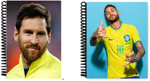 mind blowing MESSI AND NEYMAR A4 SIZE TOP SPIRAL NOTEBOOK FOR NOTES ...