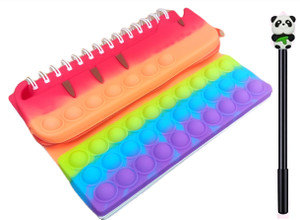 TECHNOCHITRA Popit Spiral Diary with fixed Pouch A5 Gift Set Single 80 ...