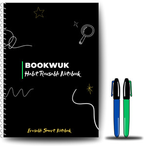 Bookwuk Habit Reusable/Rewritable Notebook(5.8"x8.3") For Students ...