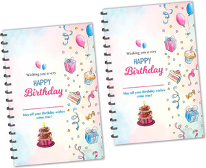 ESCAPER Wishing you a Happy Birthday Designer Diaries (Ruled - A5 Size ...