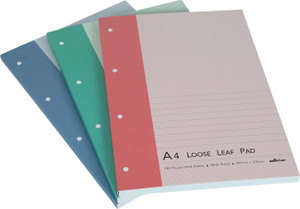 MAHAVIR Loose Leaf Report Pad - A4 Size - Perforated Pre Punched Pad ...