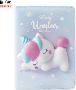 netizen Stylish 3D Squishy Unicorn Notebook A5 Diary Mini Diary Ruled ...