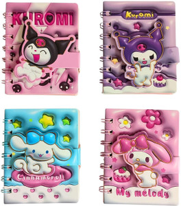 Gold Leaf A7 Kuromi Mini Notebooks- Cartoon Spiral Pocket Journal ...