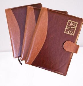 LIFECARD Leather Regular Diary 2025 ( PACK OF 3) A4 Diary Regular 365 ...