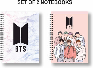 Papco BTS PACK OF 2 NOTEBOOKS A5 Diary Ruled 144 Pages Price in India ...