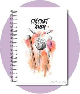 craft maniacs CRICKET 2024 NOTEBOOK COLLECTION A5 Diary RULED 160 Pages ...