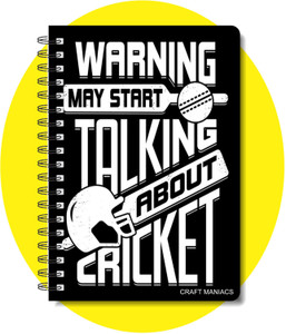 craft maniacs CRICKET 2024 NOTEBOOK COLLECTION A5 Diary RULED 160 Pages ...