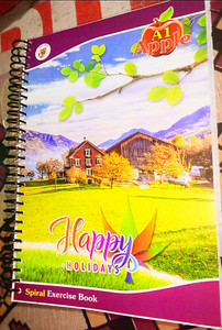 Hand made note books Spiral notebook & copy (hindi, lining) ,per copy ...