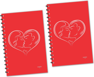 ESCAPER Couple in Heart Shape Kissing Designer Diaries (Ruled - A5 Size ...