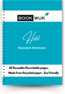 Bookwuk Habit Reusable/Rewritable Notebook For School,College&Office ...