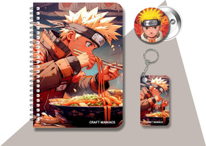 craft maniacs NARUTO DIARY & 2 FREEBIE A5 Notebook RULED 120 Pages ...