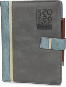 Erminio Palamino 2026 Diary Planner with Pen Holder, Dual Tone Leather ...