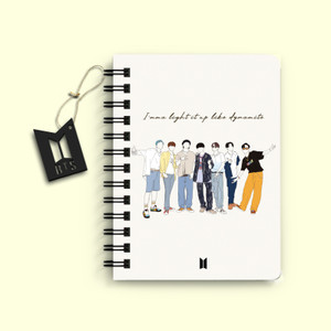 DI-KRAFT BTS Printed Diary for Home and office use A5 Diary Unruled 160 ...