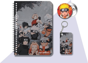 craft maniacs NARUTO DIARY & 2 FREEBIE A5 Diary RULED 120 Pages Price ...