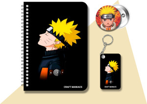 craft maniacs NARUTO DIARY & 2 FREEBIE A5 Notebook RULED 120 Pages ...