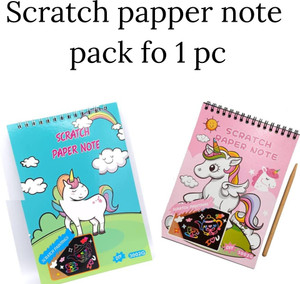 Ease Scratch Paper Note Book with Wooden Stylus Scratching Tool for ...