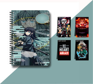 craft maniacs MUICHIRO TOKITO DIARY & SET OF 4 MAGNETIC BOOKMARK A5 ...