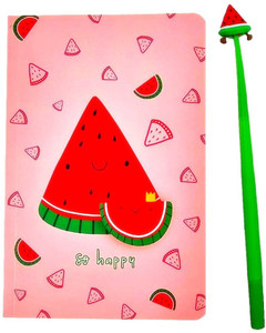 AuM Cute Watermelon Theme Notebook/Diary with Pen Return/ Birthday Gift ...