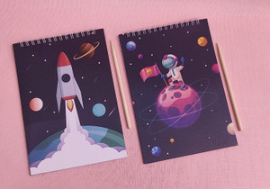 Tera13 Scratch Arts Drawing Notebook A4 Writing Pad unruled 30 Pages ...