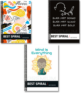 Best Spiral Notebooks | 200 Pages Ruled Spiral Notebook | A4 Size Paper ...