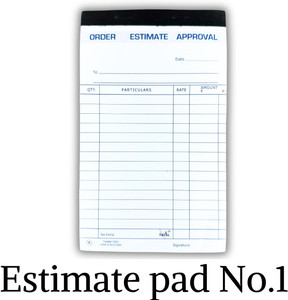 NEELGAGAN Estimate Pad No.1 (10.0 cm x 16.5 cm) P-10 Regular Writing ...