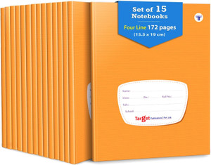 Target Publications Four Line Notebook for Kids, School & Office| 15.5 ...