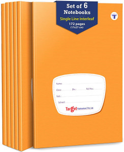 Target Publications Single Line Interleaf Notebooks | Copy Writing Book ...