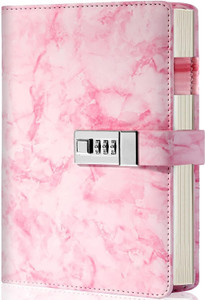 VATTU Marble Diary with Lock for Girls and Women, Waterproof Journal ...