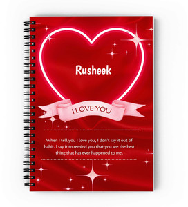 GIFTUATION Love Rusheek /spiral diary & gift for couples A5 Diary ...