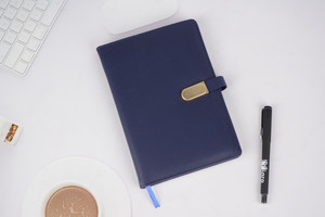 Diaro Elegant Textured IMP PU Cover Diary, Magnetic Closure & Ribbon ...