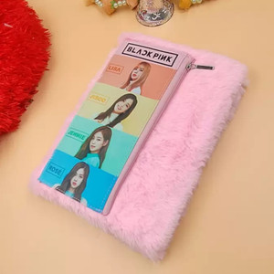VimjayEnterprises Soft BTS Fur Diary for Girls Cute Plush BTS Notebook ...