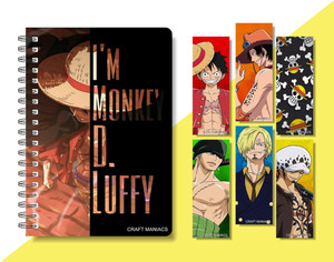craft maniacs 2024 ONE PIECE DIARY & 6 FREEBIE BOOKMARKS A5 Diary RULED ...