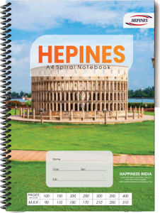 HEPINES Spiral Notebook Single Line,Soft Cover,Spiral Binding School ...