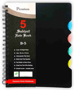 CuckooDiaries Soft Bond Single Five Spiral Binding PP Sheet Material B5 ...