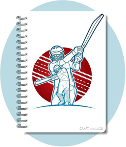 craft maniacs CRICKET 2024 NOTEBOOK COLLECTION A5 Diary RULED 160 Pages ...