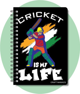 craft maniacs CRICKET 2024 NOTEBOOK COLLECTION A5 Diary RULED 160 Pages ...