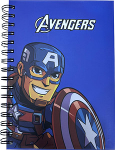 APNISTATIONERY Marvel Avengers Captain America Spiral A5 Diary A5 Diary ...