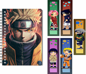 craft maniacs NARUTO DIARY & FREEBIE BOOKMARKS A5 Diary RULED 100 Pages ...