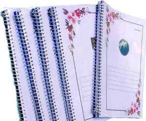 TRIYAMBAK COLLECTION A4 NOTEBOOK UNRULED 70 GSM PACK OF FIVE SPIRAL ...