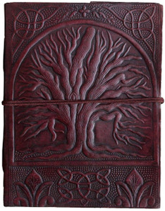 KRISHNA HANDICRAFTS Embossed Leather Diary A5 Diary Plain 100 Pages ...