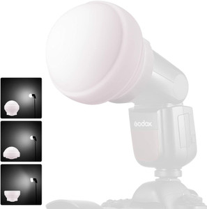 GODOX AK-R22 Collapsible Speedlight Diffusion Dome Round Head Flash ...