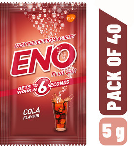 Eno Cola Flavour Digestive Antacid Fruit Salt 5gm (40 Sachet) Cola ...